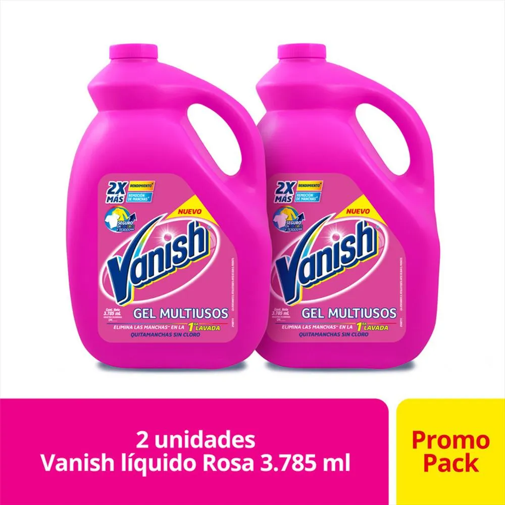 Desmanchador Vanish Líquido Rosa 3.8L X 2 - Rappi