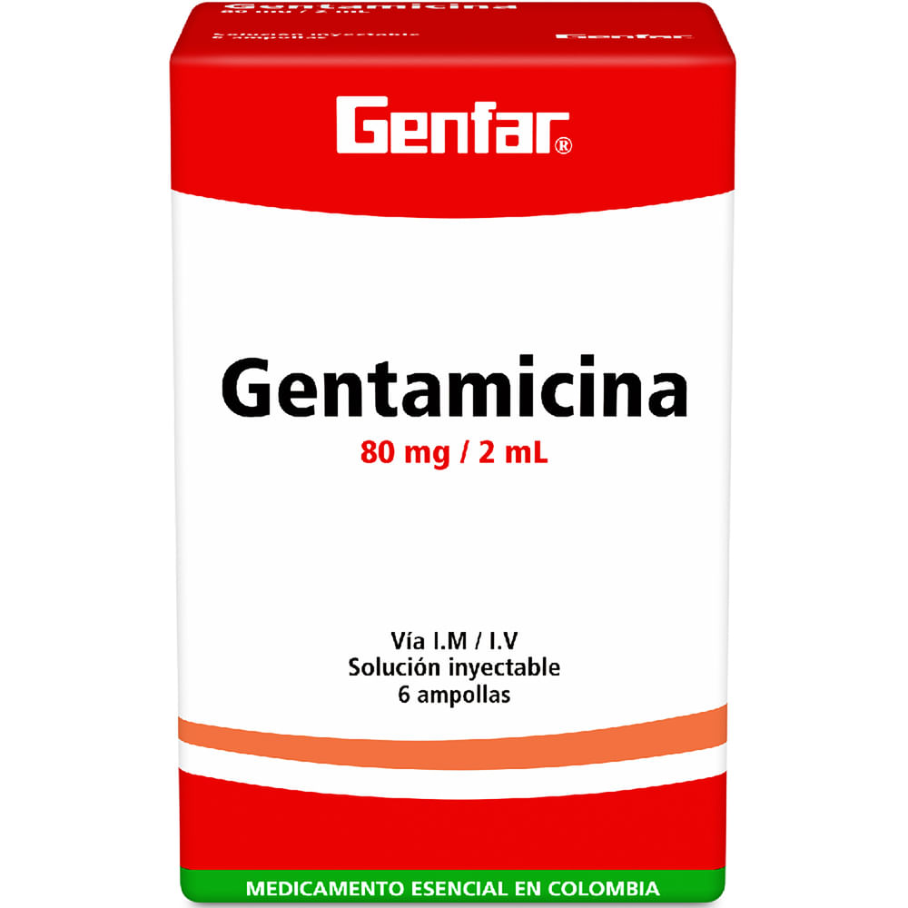 Genfar Gentamicina Solución Inyectable (80 mg) - Rappi