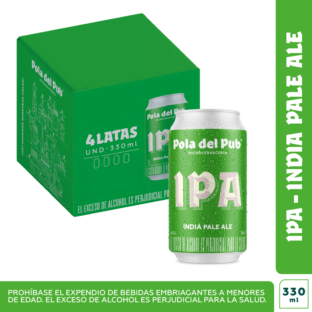 Pola del Pub 4-pack cerveza IPA 330 Ml desde $ 44.400