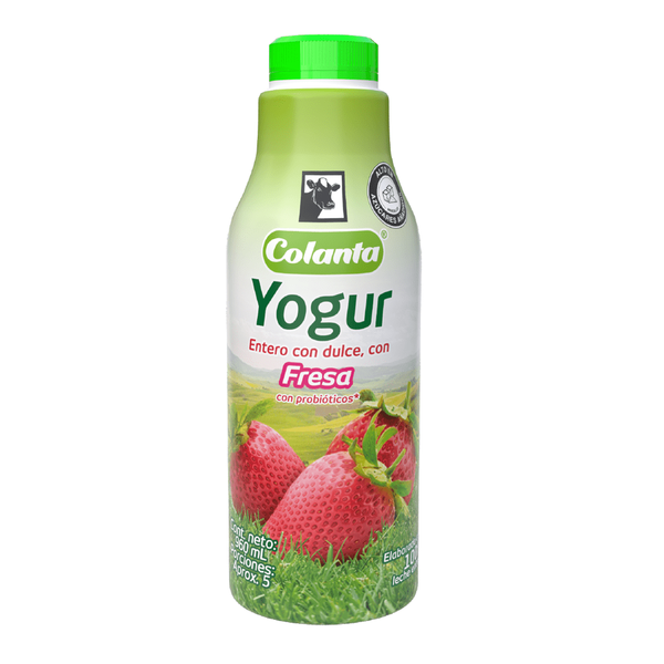 Colanta Yogurt Entero Sabor a Fresa - Rappi