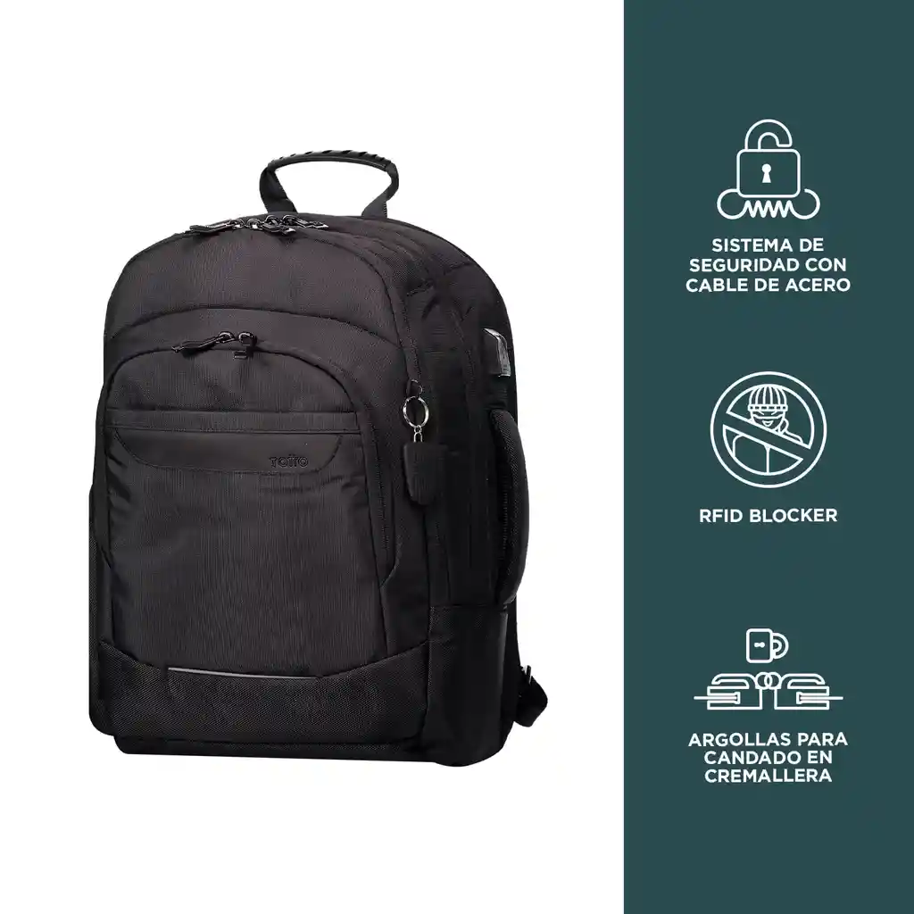 Totto Morral Para Tablet y Pc Commuter Color Negro N01 - Rappi