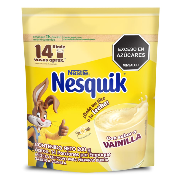 Bebida en Polvo Nesquik Sabor a Vainilla 200 g - Rappi