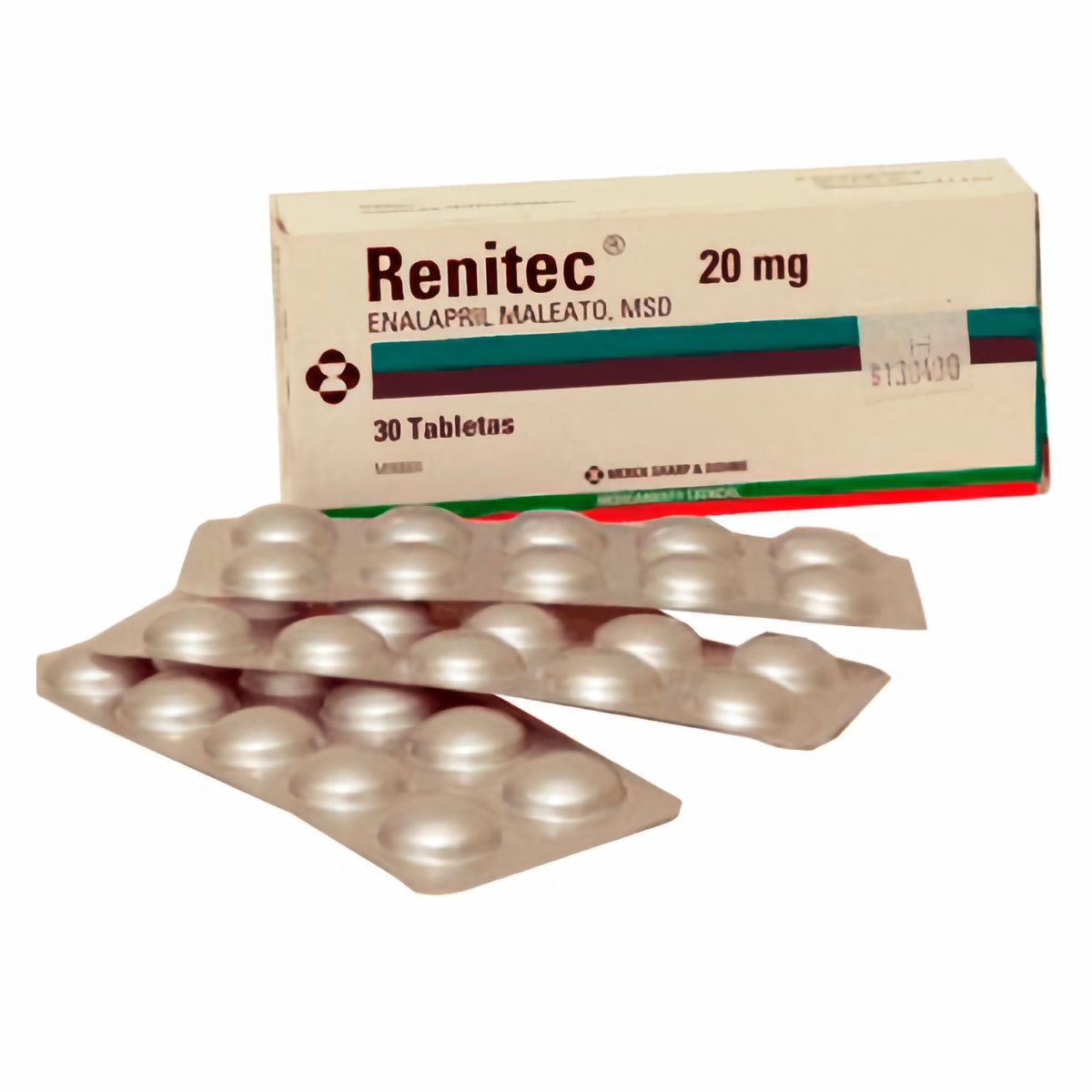 Enalapril Merck Sharp Dohme Renitec 20 Mg 30 Tabletas 3 + A Pae - Rappi