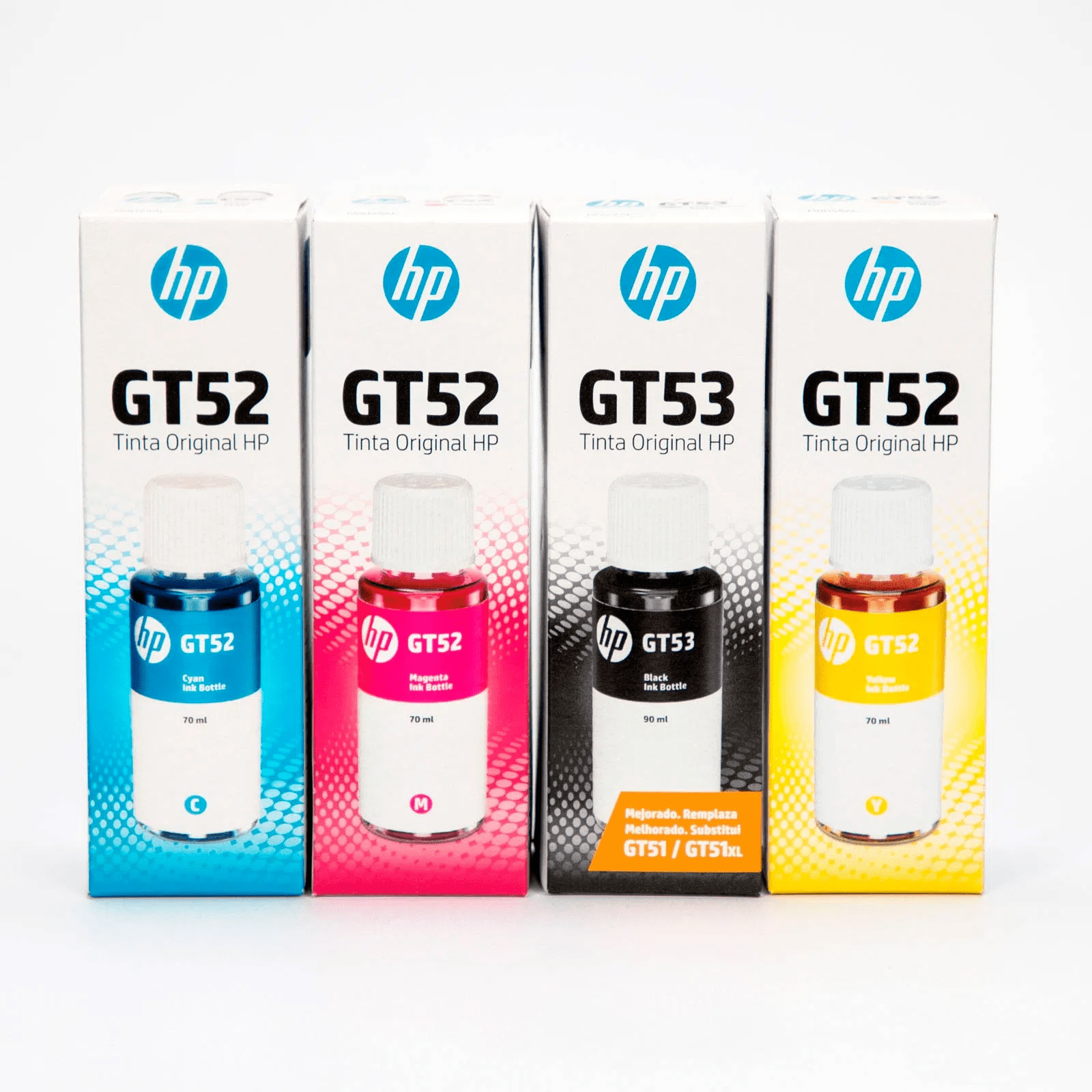Hp Combo De Botellas De Tinta X 4 Unidades (Gt52: 3 Y Gt53: 1) - Rappi