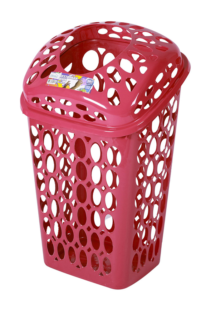 Canasta Cesta Plástica Para Ropa 70 Litros Multicolor Rojo - Rappi