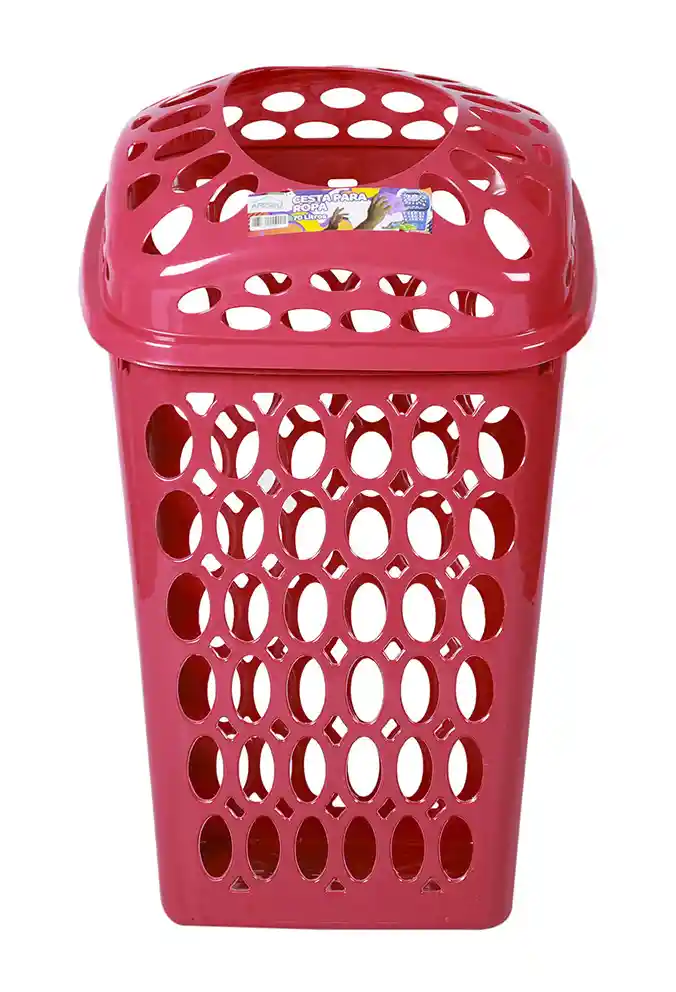 Canasta Cesta Plástica Para Ropa 70 Litros Multicolor Rojo - Rappi