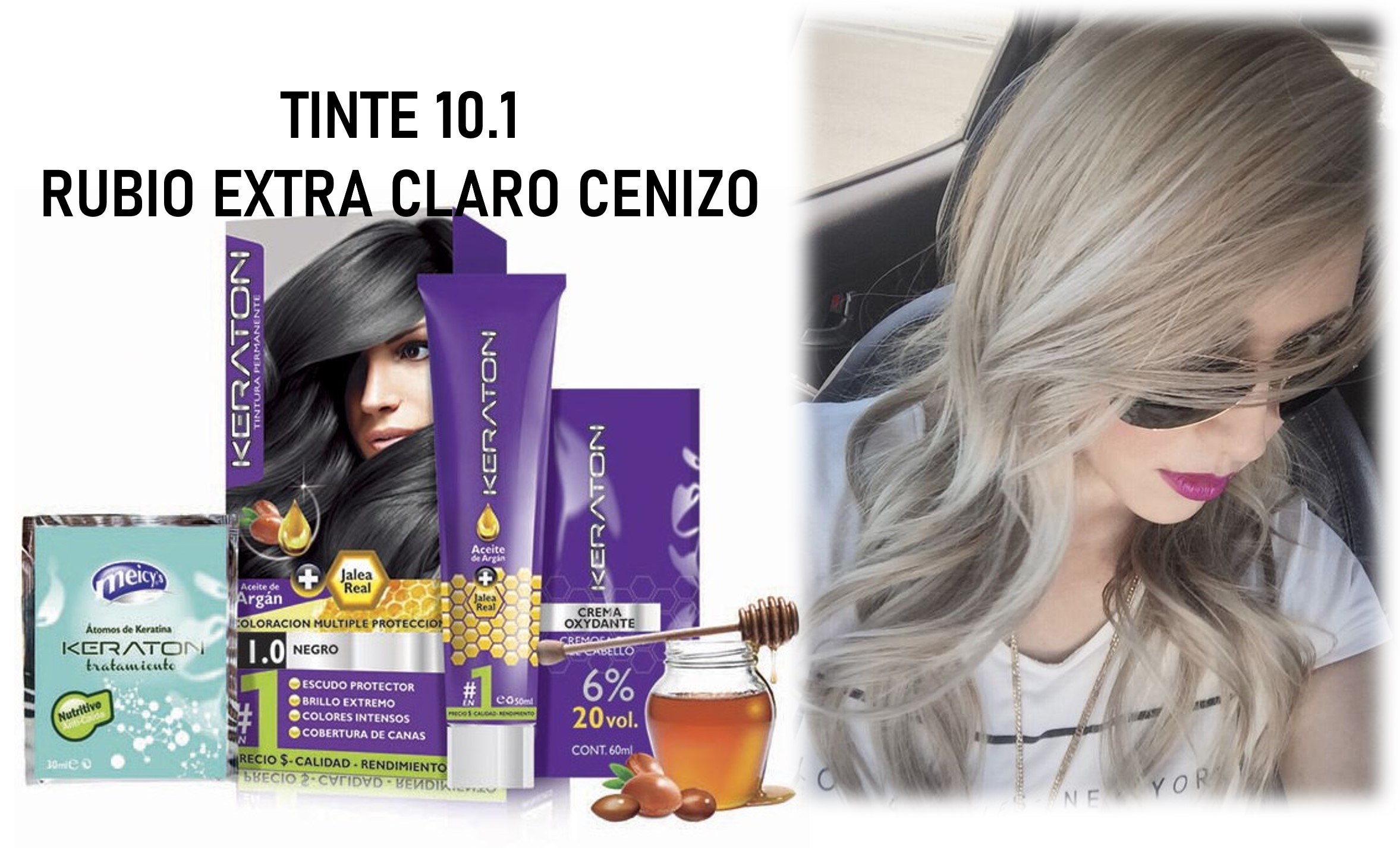 Tinte Keraton 10.1 Rubio Extra Claro Cenizo - Rappi