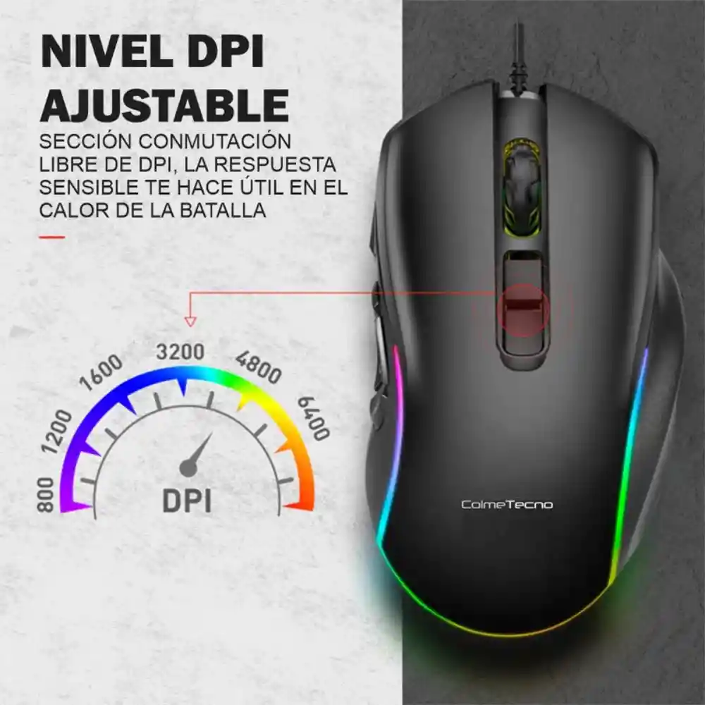 Mouse Gamer 10 Botones Con Luces Led Weibo X9 7200dpi - Rappi