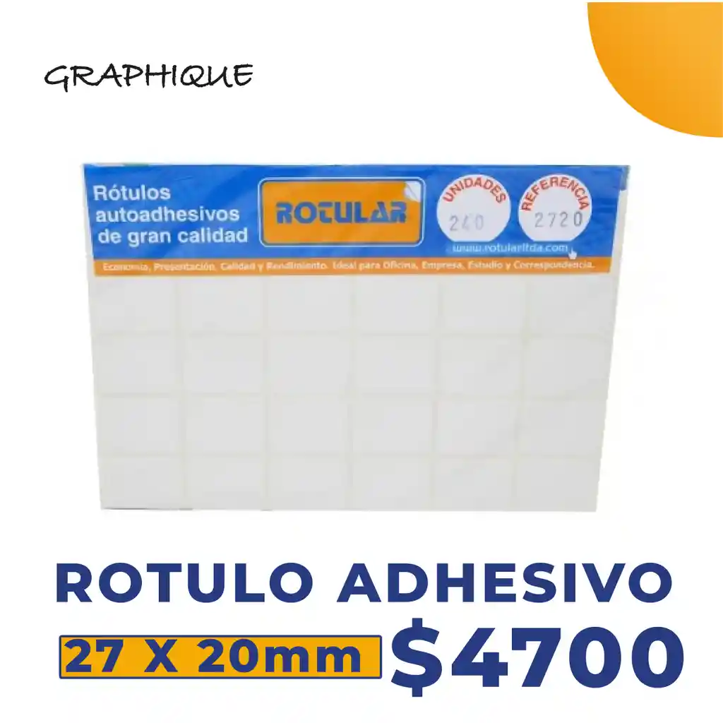 Rotulo Adhesivo 27 X 20mm Paquete - Rappi