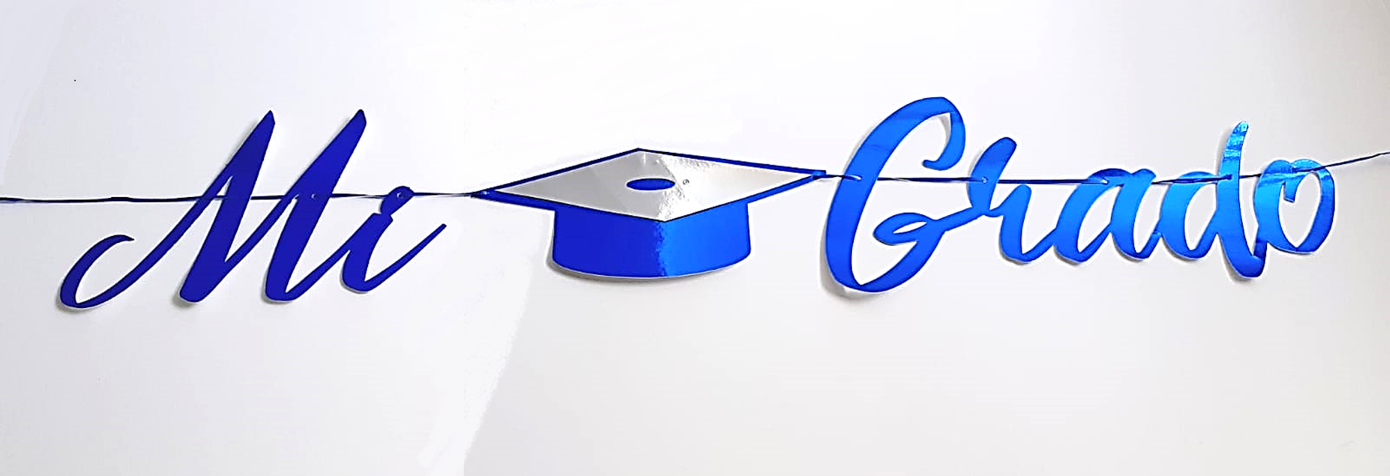 Letrero Mi Grado Letra Cursiva Color Azul Rey - Rappi