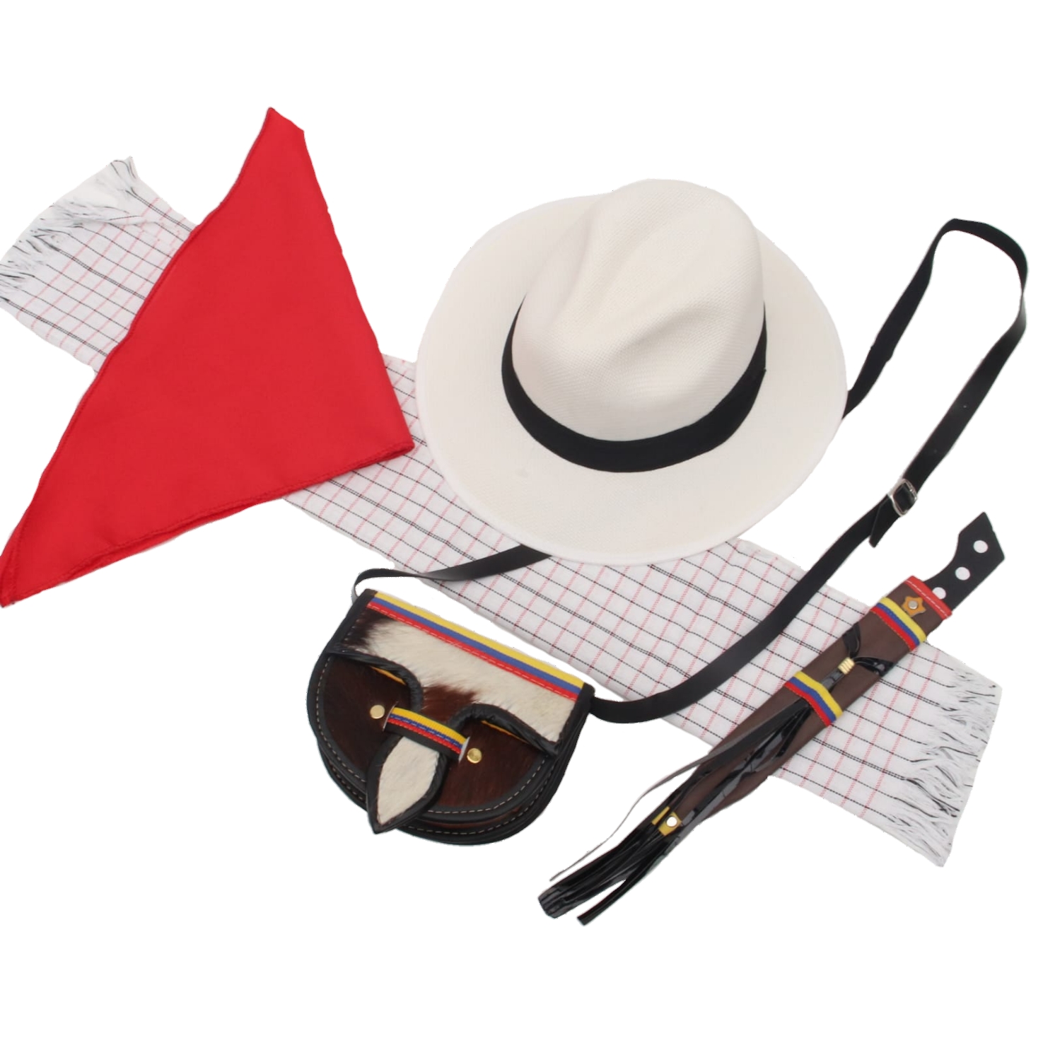 Sombrero Aguadeño Machete Carriel Y Rabo De Gallo Para Niño 5 - 7 Años ...