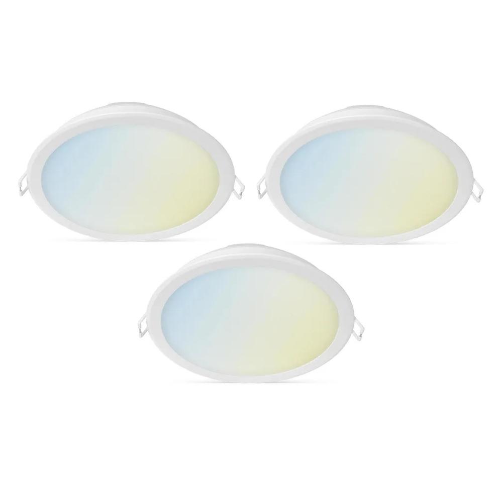 Wiz Panel Led Redondo 6" Inteligente Wi-fi Luz Fria Y Calida Pack X3 ...