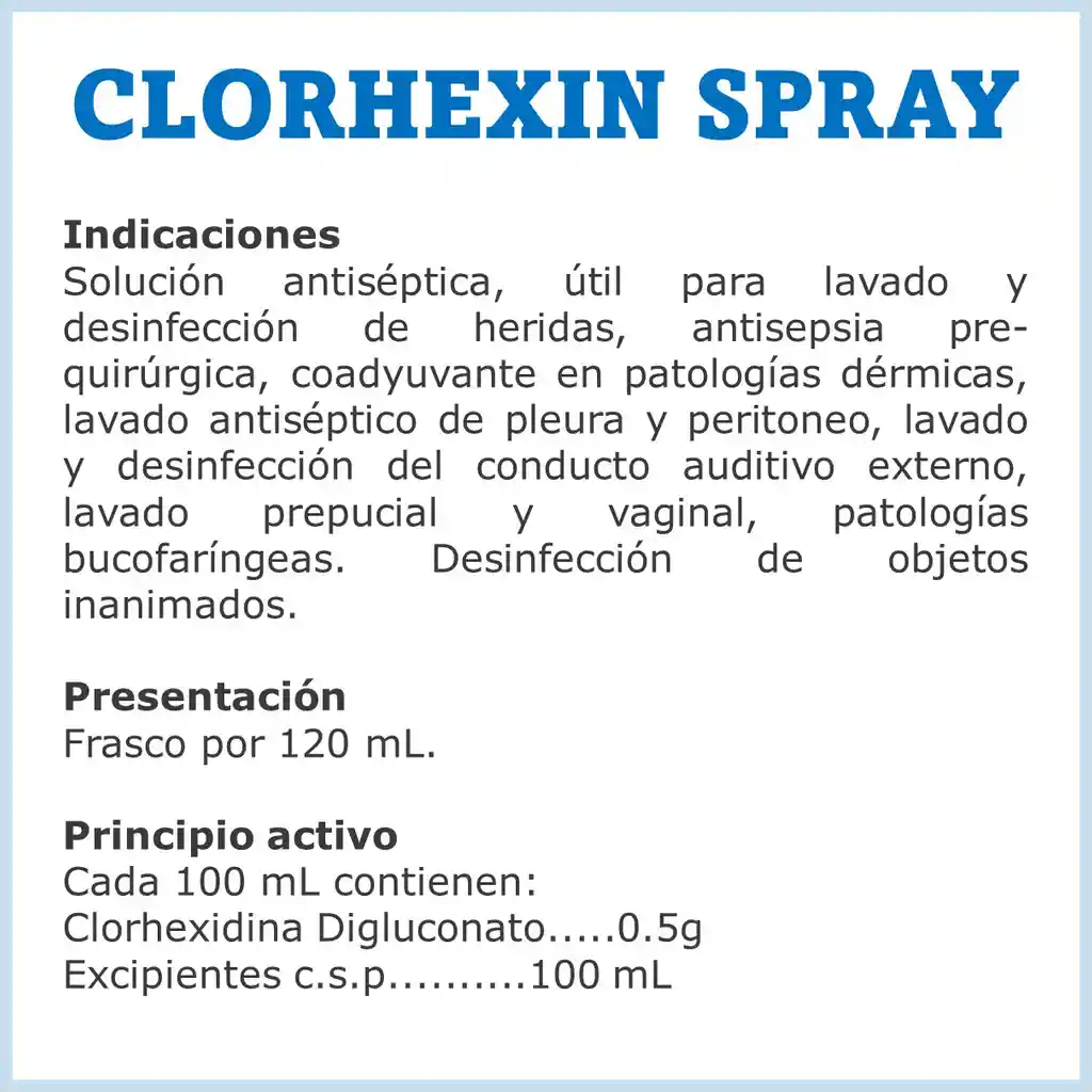 Clorhexin Spray Frasco X 120 Ml - Rappi
