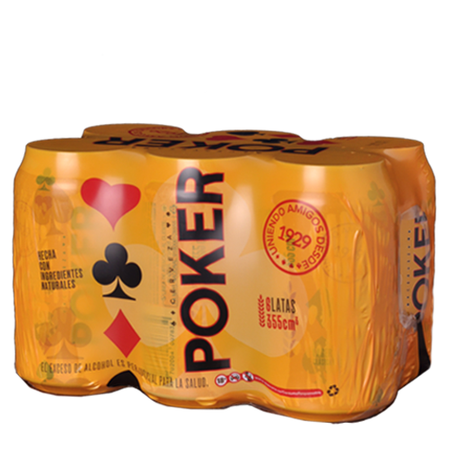 Poker Six Pack De Cervezaen Lata 330Ml - Rappi