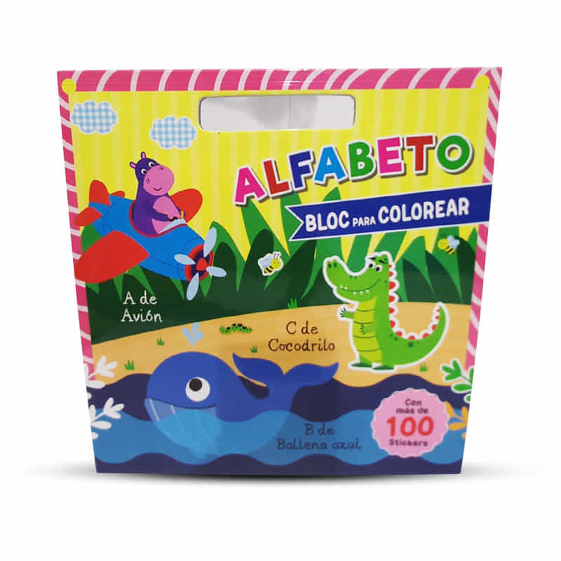 Libro Para Colorear Del Alfabeto Incluye 100 Stickers - Rappi