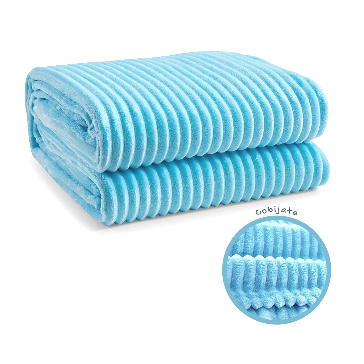 Cobija Acanalada Térmica Azul Bebe - Rappi