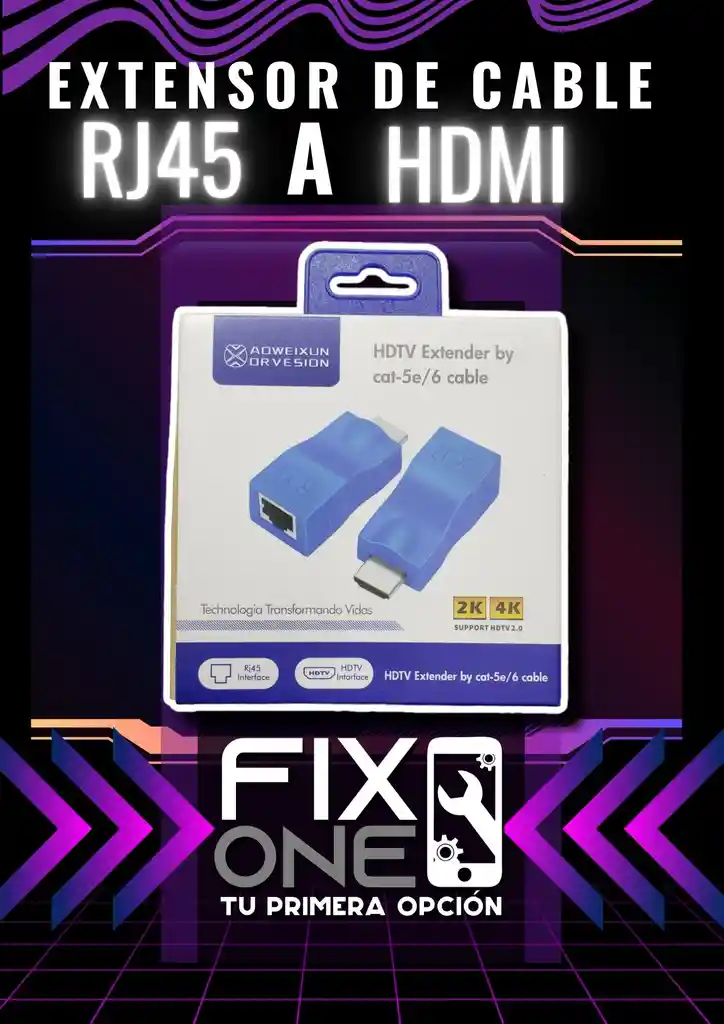 Extensor De Cable Rj45 A Hdmi - Rappi