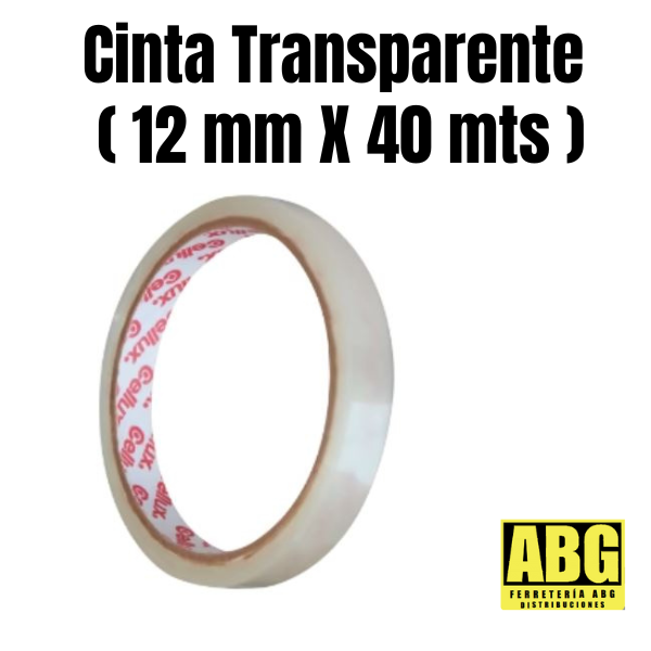 Cinta Transparente 12 Mm X 40 Mts - Rappi