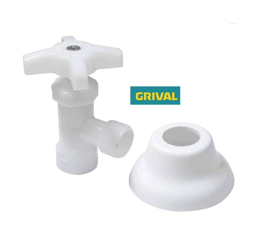 Valvula De Regulacion Sencilla Plastica Blanca 1/2" Grival 957903331 ...