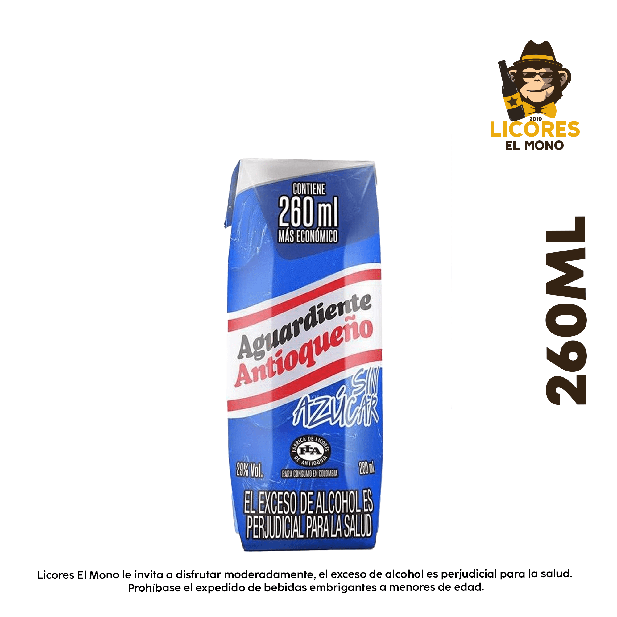 Aguardiente Antioqueño Azul 260 Ml - Rappi