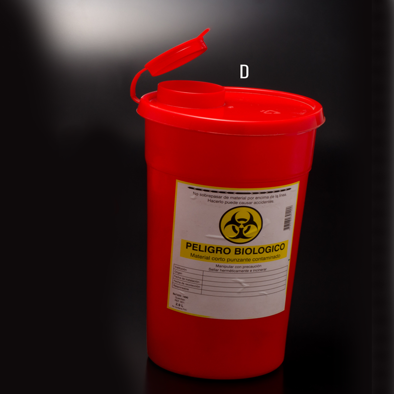 Envase Recolector Guardian Agujas Barbería 1lt Bioseguridad - Rappi