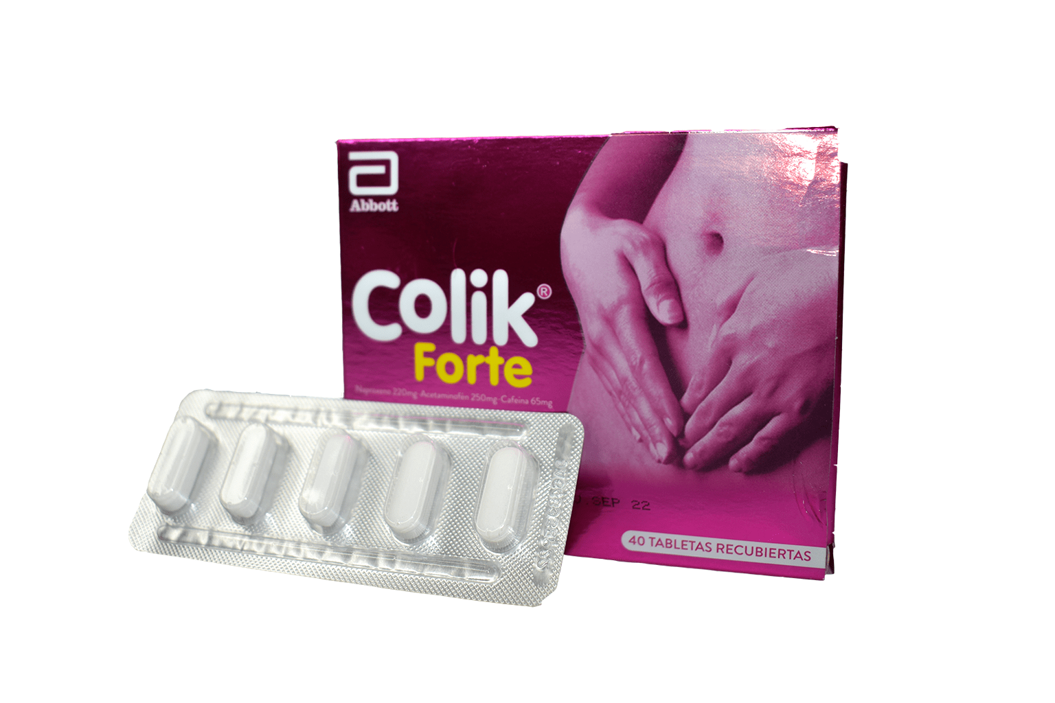 Colik Forte | Naproxeno + Acetaminofen + Cafeina | 220 + 250 + 65 Mg ...