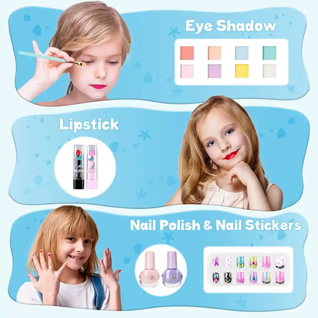 Kit De Maquillaje Para Niñas- Azul - Rappi Kit De Maquillaje Para Niñas- Azul - Rappi