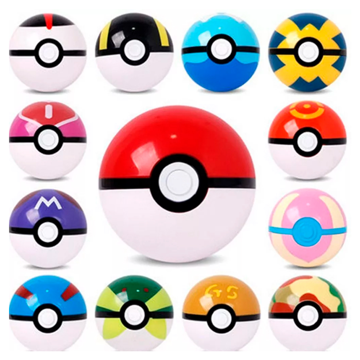 Pokebola Pokemon Grande Varios Colores + Figuras Sorpresa - Rappi