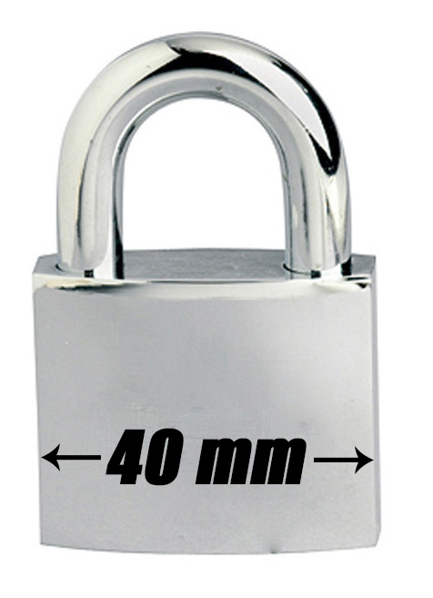 Candado Plano Cromado 40 Mm Mediano - Rappi