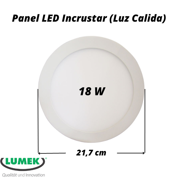 Panel Led Redondo Incrustar 18w (luz Calida) Lumek - Rappi