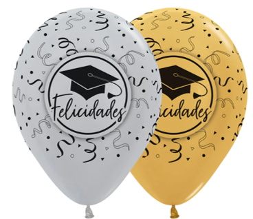 R-12 Globos Bombas Fiesta Sempertex Infinity Felicidades Grado Colores ...