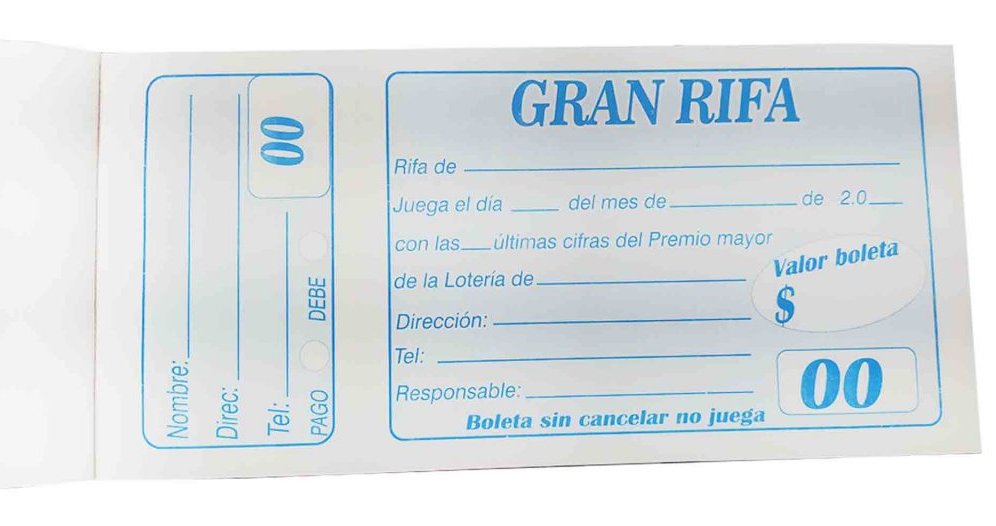 Talonario De Rifa Bond 100 Hojas - Rappi