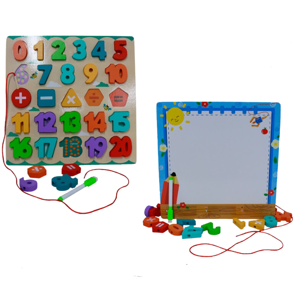 Tablero Didáctico Doble Cara Aprende Números/cantidades Y Dibuja - Rappi