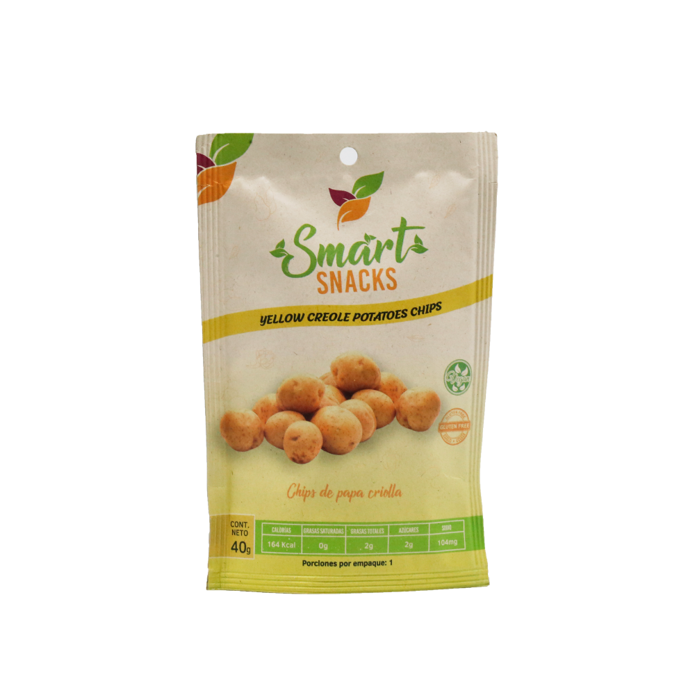 Chips De Papa Criolla 40g. - Smart Snacks - Snacks Horneados. Vegano Y ...