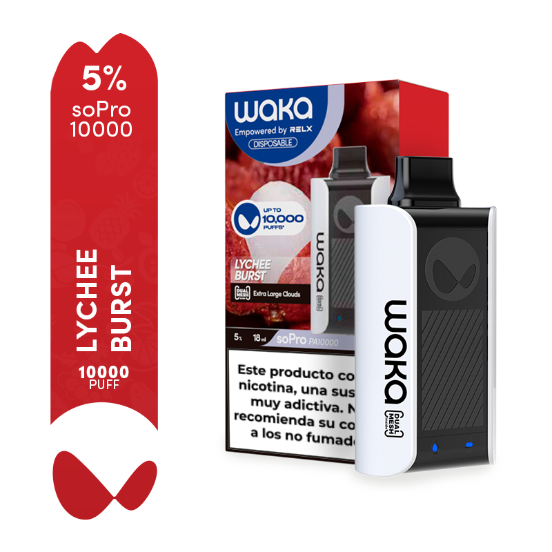 Vape Waka 10.000 Puffs Lychee - Rappi