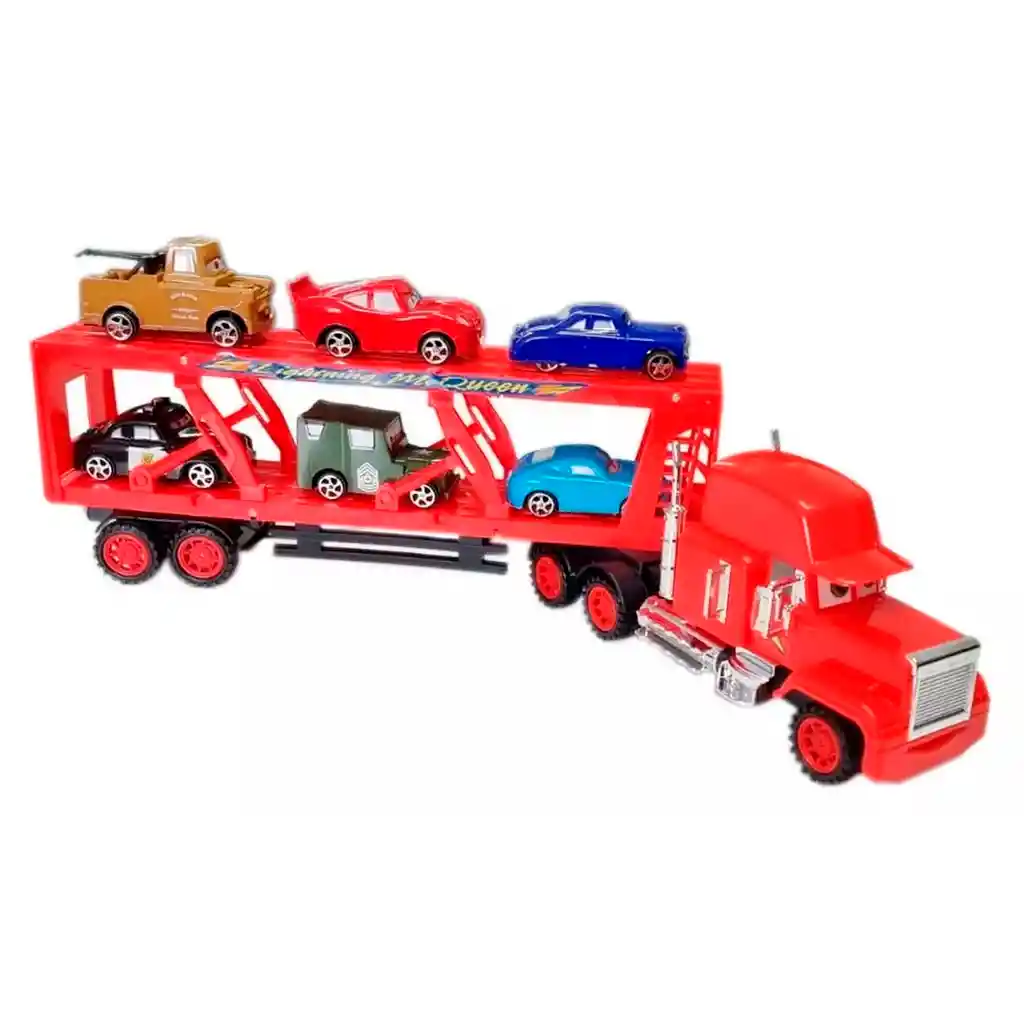 Mula Camión Tractomula Niñera Cars Mack Mcqueen + 5 Carros - Rappi