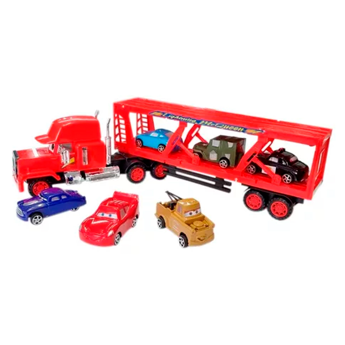 Mula Camión Tractomula Niñera Cars Mack Mcqueen + 5 Carros - Rappi