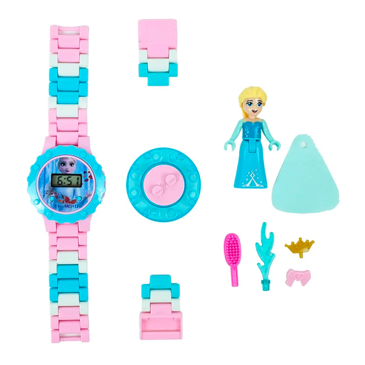 Reloj Digital + Muñeco Armable Fichas Bloques Niñas Aleatorio - Rappi