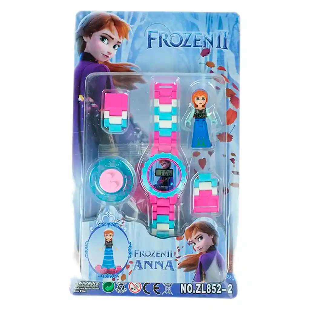 Reloj Digital + Muñeco Armable Fichas Bloques Niñas Aleatorio - Rappi