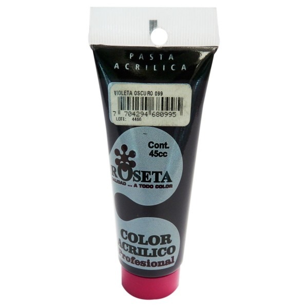 Acrilico Profesional Roseta Color Violeta Oscuro 45cc - Rappi