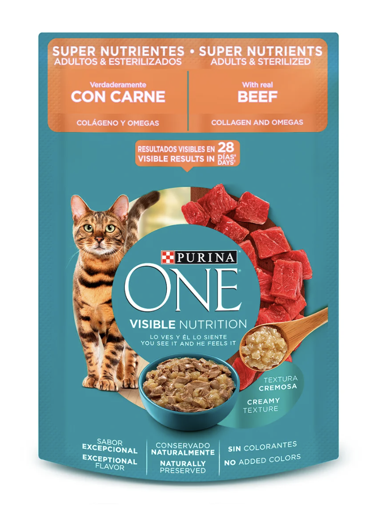 Purina® One® Super Nutrientes Carne Adultos Y Esterilizados 85 G - Rappi