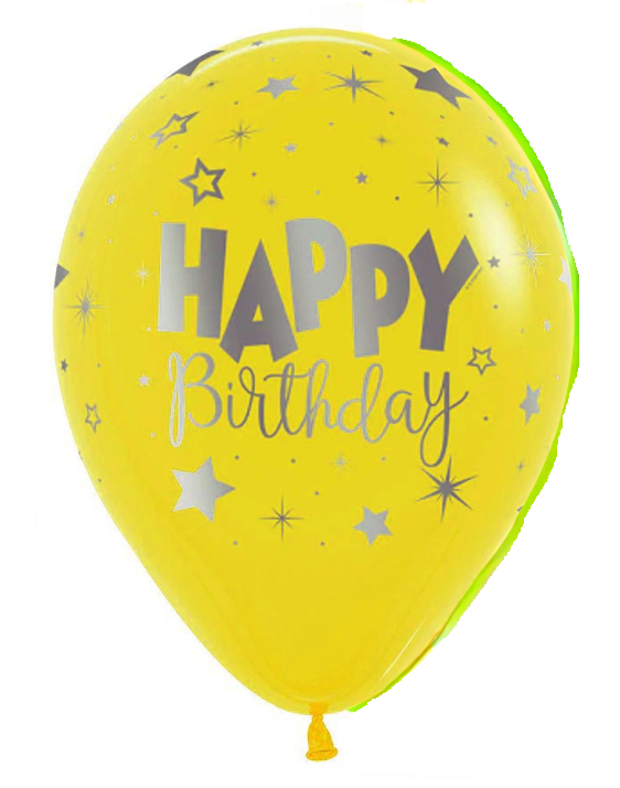 Globos Bombas Sempertex Happy Birthday Efecto Espejo Globo Duo R-12 Paq ...