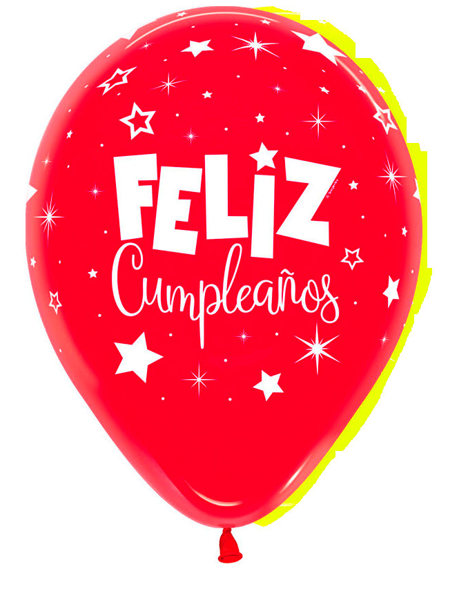 Globos Bombas Sempertex Feliz Cumpleaños Efecto Espejo Globo Duo R-12 ...