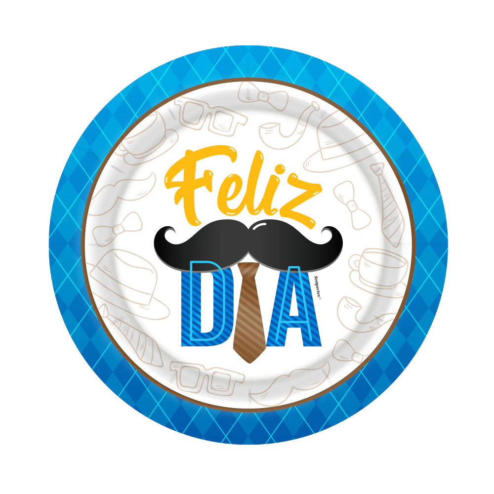 Plato 7" Fiesta Bigotes X 8 Unidades Sempertex - Rappi