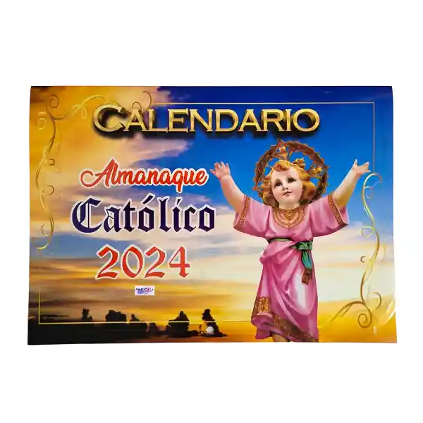 Almanaque Calendario Católico 2024 Horizontal - Rappi