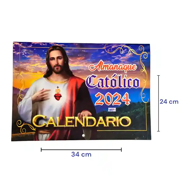 Almanaque Calendario Católico 2024 Horizontal - Rappi