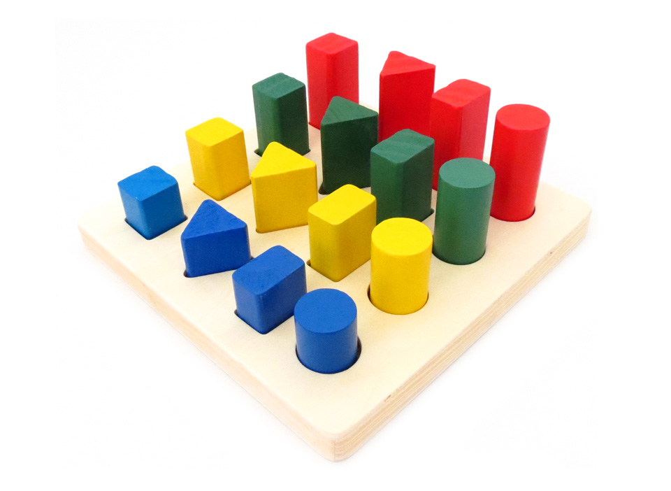 Tabla De Encajar Figuras Geométricas En Madera Para Niños - Rappi