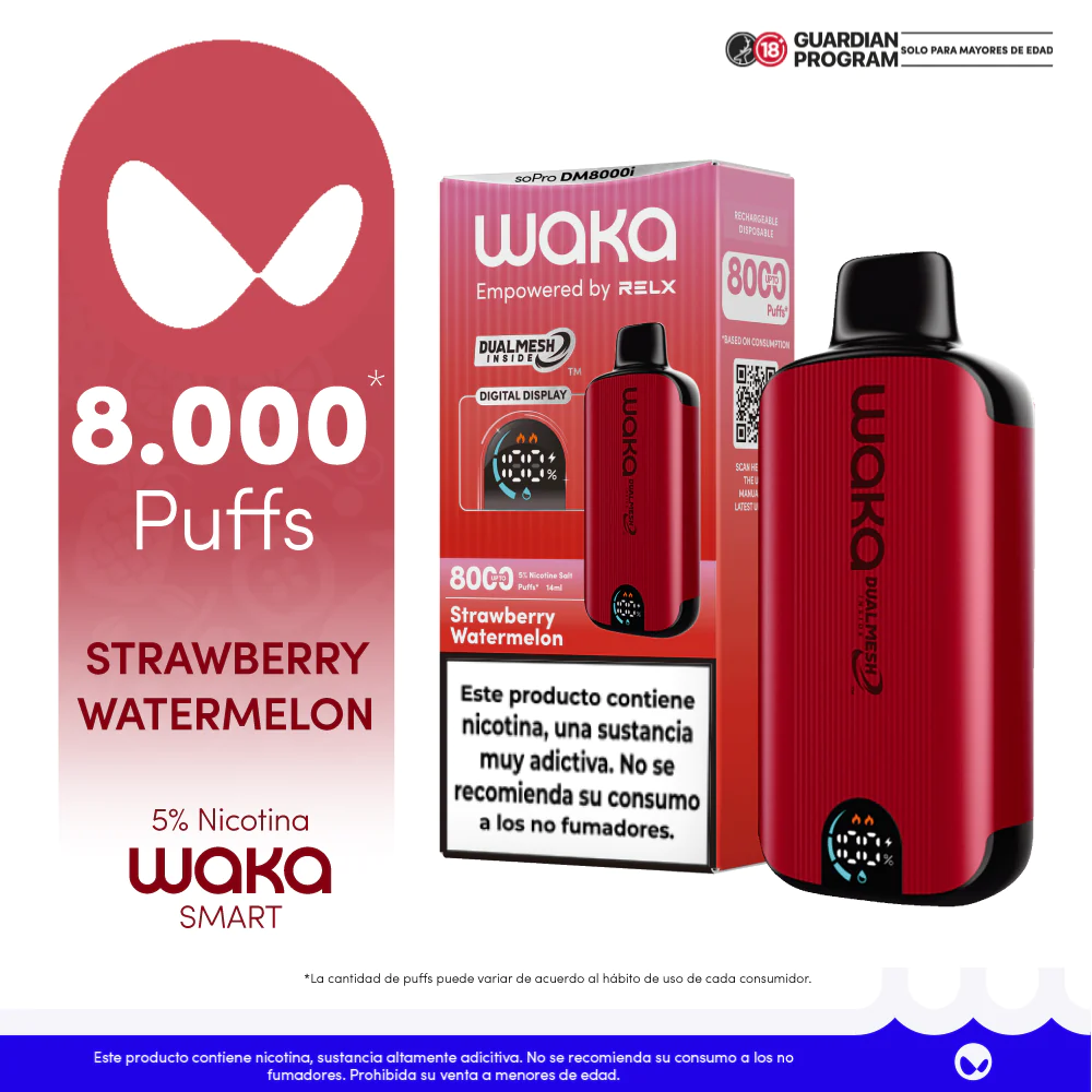 Waka Strawberry Watermelon 8000puff - Rappi