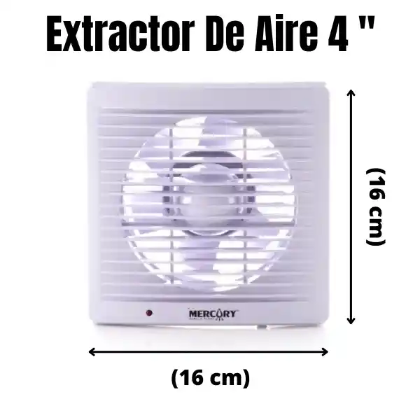 Extractor De Aire 4 '' Con Rejilla Blanco - Rappi