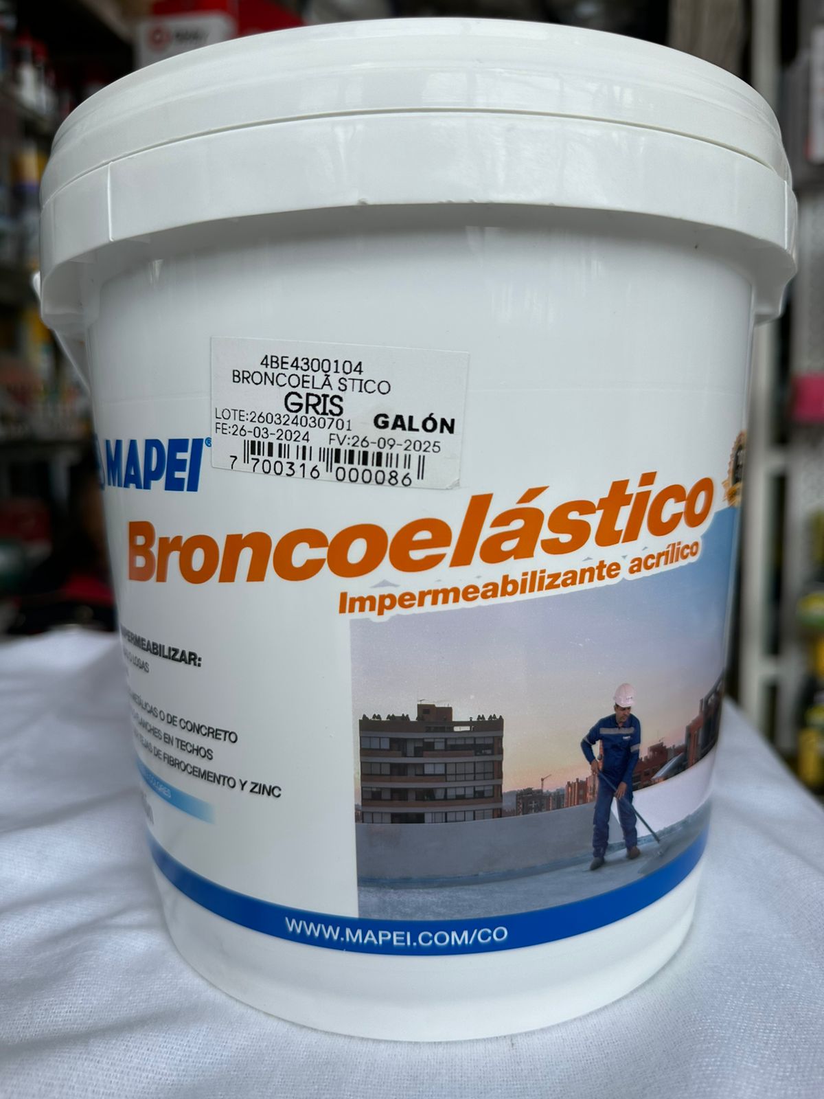 Broncoelástico - Impermeabilizante Acrílico - Blanco X Galón - Rappi